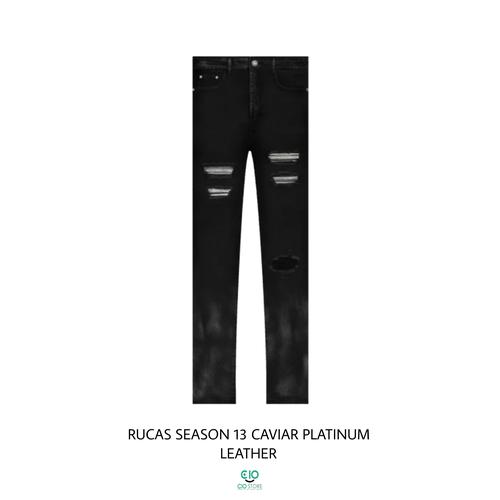 Jual Rucas Season 13 Caviar Platinum Silver Leather Jeans Original - 33 ...