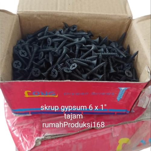 Jual sekrup gypsum gipsum plafon 6 x 1inchi 2.5cm baut isi 100 buah ...