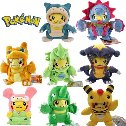 Jual FT002 Pokemon Pikachu Cross dressing Into Plush Toy Cute Cartoon ...