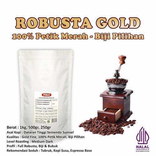 Jual Biji Kopi Bubuk Robusta Gold Fine Semendo Piko Espresso Coffee ...