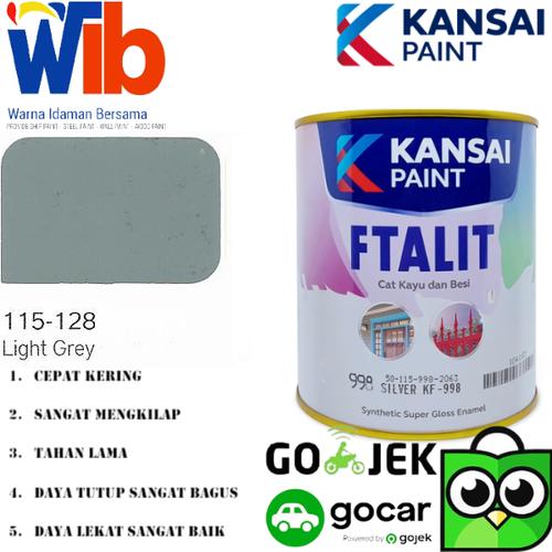 Jual KANSAI Ftalit Cat Besi & Kayu Gloss 1 Kg / Light Grey 115-128 ...