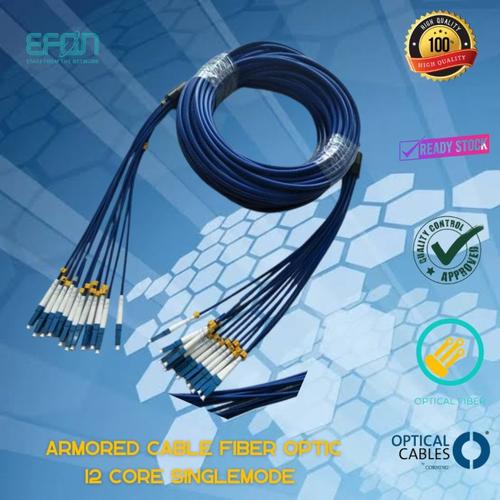 Jual Armored cable fiber optic 12 Core 100 Meter Singlemode With ...