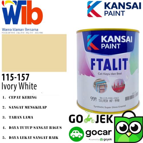 Jual KANSAI Ftalit Cat Besi & Kayu Gloss 1 Kg / Ivory White 115-157 ...