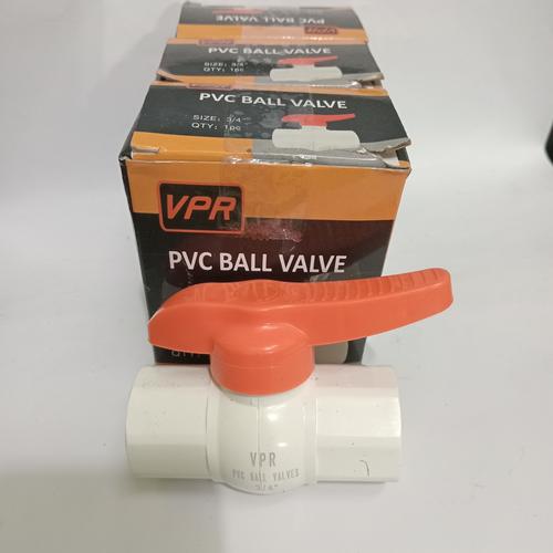 Jual Ball Valve 3/4" inch Stop Kran Air Pipa Pvc VPR / Stop Kran Putih ...