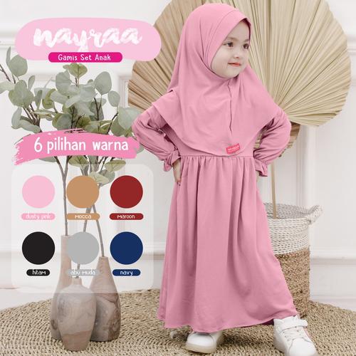 Jual Gamis Anak Perempuan Set Jilbab Ukuran S 1-3 Tahun - Maroon, 1-2 ...