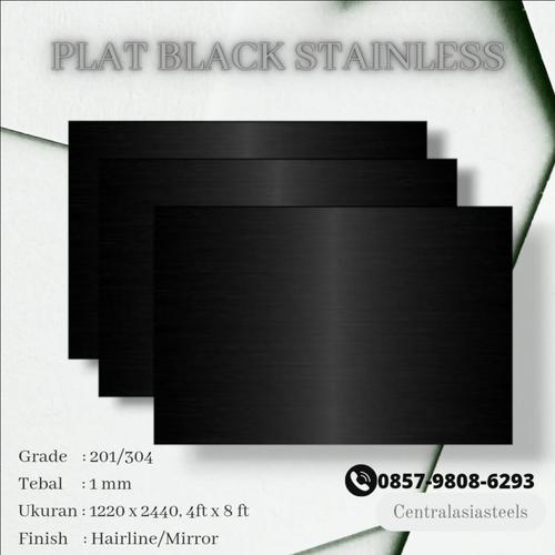 Jual Plat Stainless Steel Black 1 mm 1219x2438 mm / 4x8 ft "LEMBARAN ...