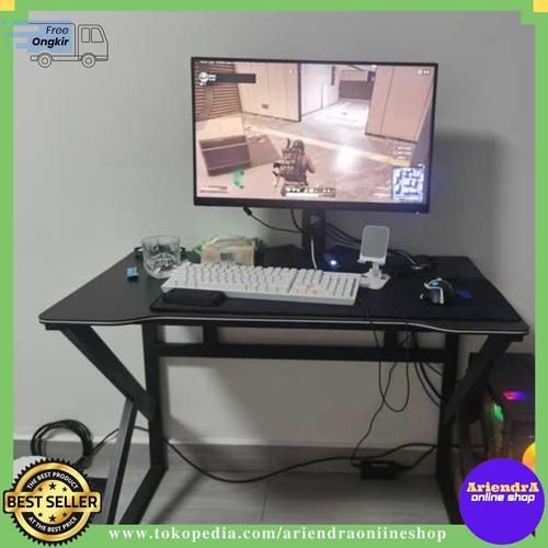 Jual Meja Komputer Laptop PC Rangka Meja Stabil dengan Lubang Kabel ...