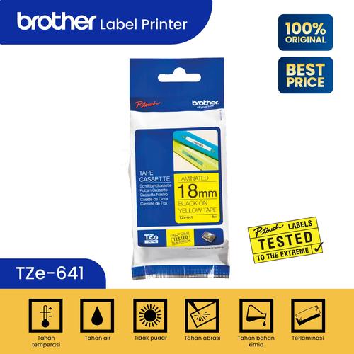 Jual Brother Label Tape TZE-641 18MM Black On Yellow - Jakarta Pusat ...