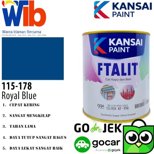 Jual KANSAI Ftalit Cat Besi & Kayu Gloss 1 Kg / Royal Blue 115-178 ...