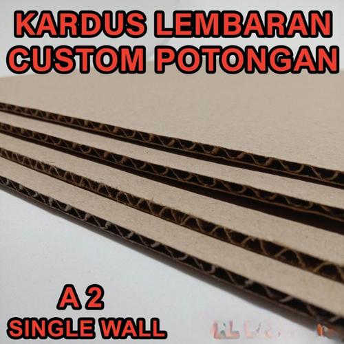 Jual Kardus Karton Lembaran Potongan Corrugated Single Wall Ukuran A2 ...