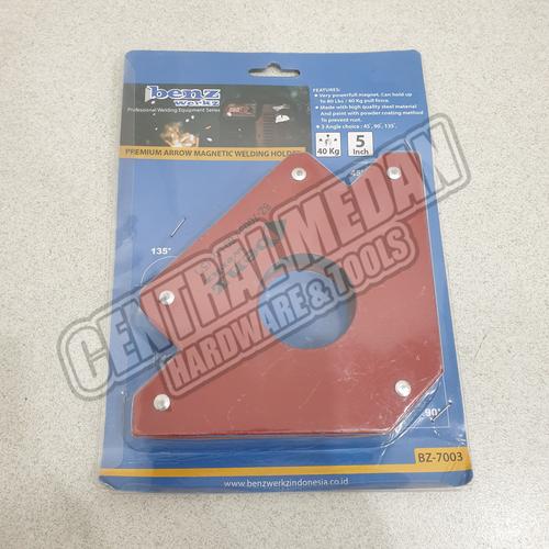 Jual SIKU LAS MAGNET 5 INCI INCH 5" MODEL PANAH BENZ WERKZ MAGNETIC ...