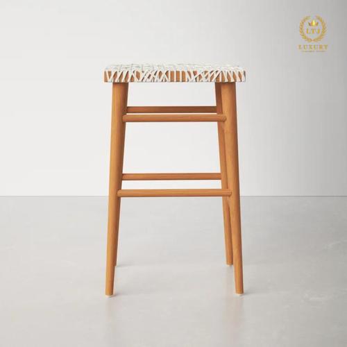 Jual Kursi / Kursi Bar / Luxury Backless Bar Stool Minimalis Jati Rotan ...
