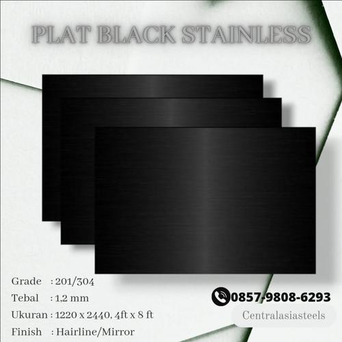 Jual Plat Stainless Steel Black 1.2 mm 1219x2438 mm / 4x8 ft LEMBARAN ...