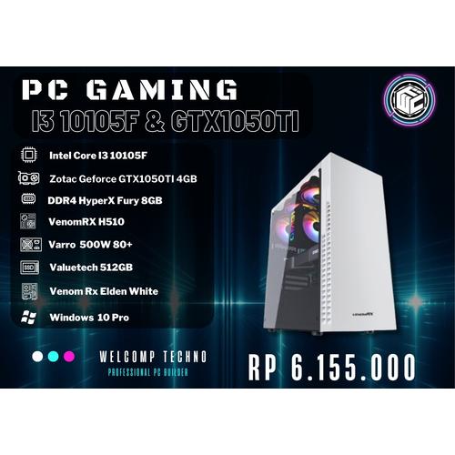 Jual Komputer PC Gaming I3 10105F / 8Gb / 512Gb / GTX1050Ti 4Gb Elden ...