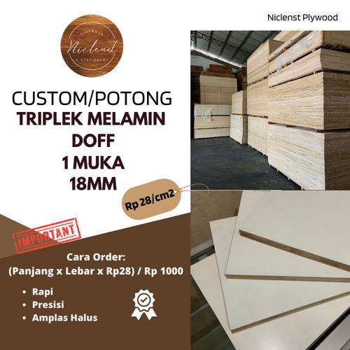 Jual Triplek Melamin 18mm 1 muka DOFF Custom / Multiplek Melamin Custom ...