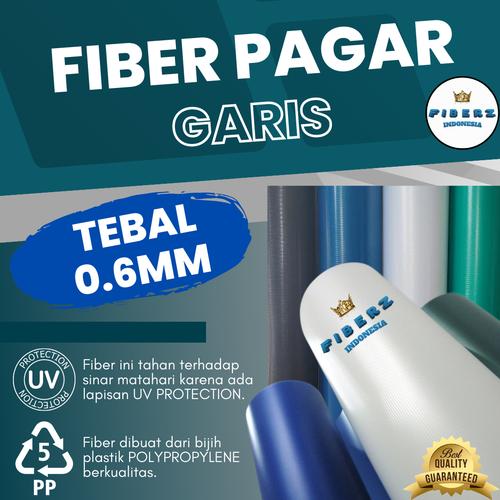 Jual FIBERZ - Fiber Plastik Penutup Pagar GARIS TEBAL 0.6mm Meteran ...