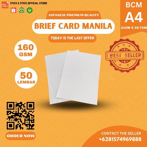 Promo Brief Card (BC) 160 gram A4 isi 50 lembar / Kertas Manila ...