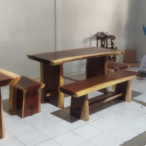 Jual Meja Bangku Panjang Trembesi Mej Suar Furniture Lancar Meubel ...