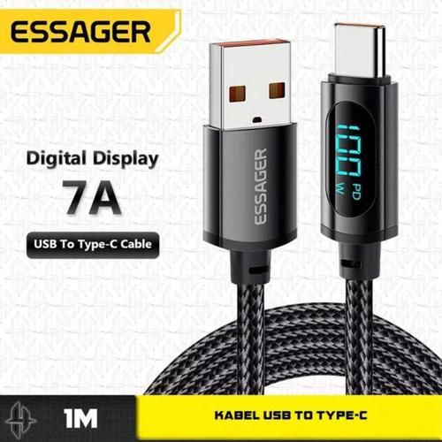 Jual ESSAGER Kabel USB Type C PD Fast Charger Digital Display 7 A 100 W ...