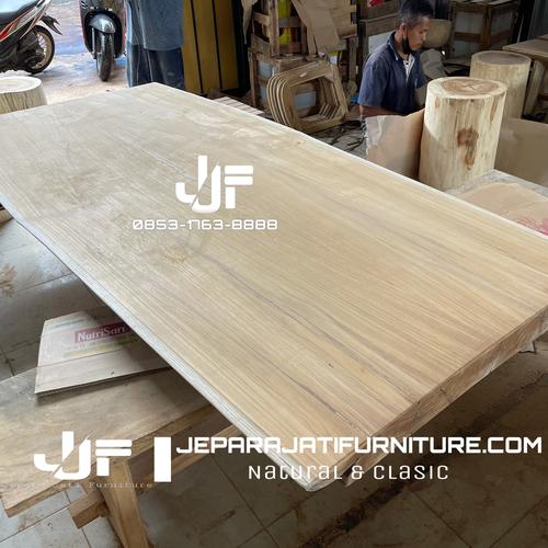 Jual Top table kayu jati klas A ukuran 150 cm x 80 cm x 4 cm natural ...