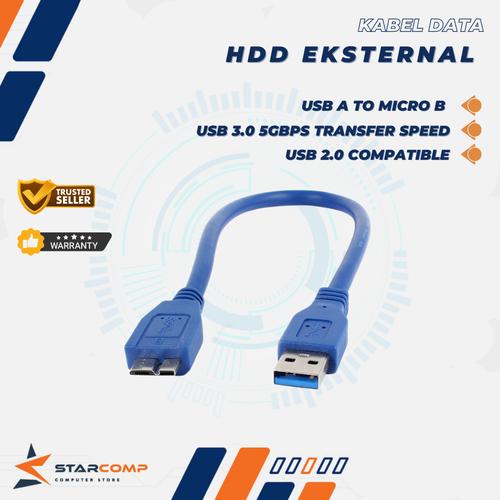 Jual Kabel Data Harddisk External USB A TO MICRO B Enclosure HDD SSD ...