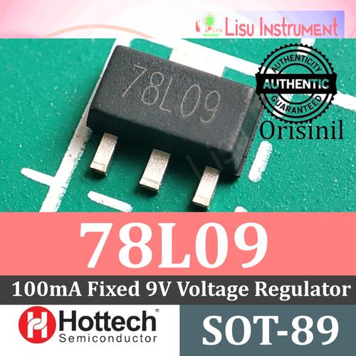 Jual 78L09 100mA Fixed 9V Positive Linear Voltage Regulator SOT-89 ...