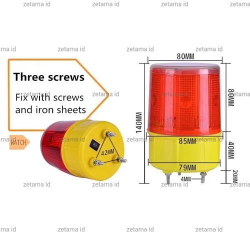 Jual Lampu Signal Tower Warning Light Solar Panel Sensor Lampu Proyek ...