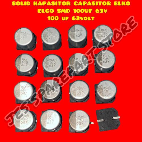 Jual SOLID KAPASITOR CAPASITOR ELKO ELCO SMD 100UF 63v 100 uf 63volt ...