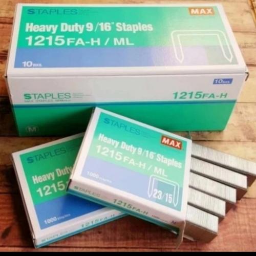 Jual isi Staples max 1215 FA-H-max/ML 23/15 /heavy duty 9/16 max ...