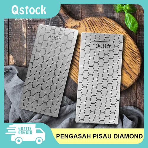 Promo Batu Pengasah Asahan Pisau Diamond Sharpening Plate Grit 1000&400 ...