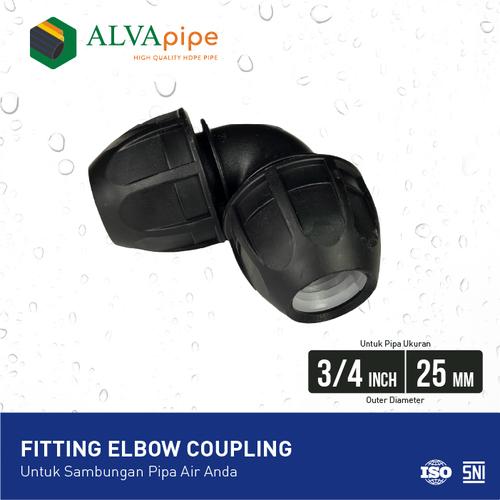 Jual Fitting Pipa HDPE ALVApipe Elbow Coupling 3/4" (25 mm) - Kab ...