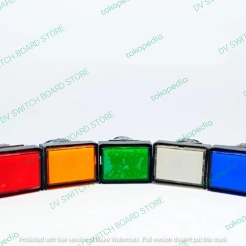 Jual Pilot Lamp LED 16mm 220VAC, 24VDC Persegi Panjang - Kuning, 220V ...