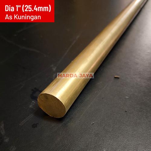 Jual As Kuningan Murni 1" Batangan | 1 inchi ( 25mm ) | Panjang Custom ...