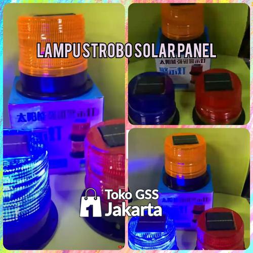 Jual Lampu Strobo Rotary Magnetic Panel Surya Solar Cell - Biru ...