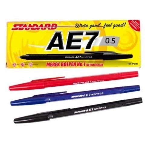 Jual pulpen pen standar AE 7/ 0.5mm ( original pen) - Biru - Jakarta ...