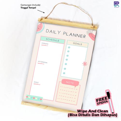Jual Planner Papan Tulis Schedule Board Daily Aesthetic Ukuran 32x48 CM ...