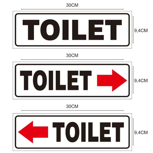 Jual 0418 Stiker Cutting sign toilet waterproof - stiker arah toilet ...