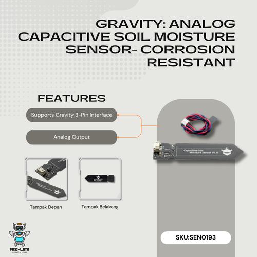 Jual Gravity: Analog Capacitive Soil Moisture Sensor- Corrosion ...