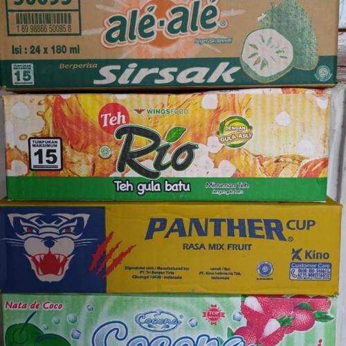 Jual Kardus bekas seukuran teh gelas, ale2, oky jelly, panther, dll ...
