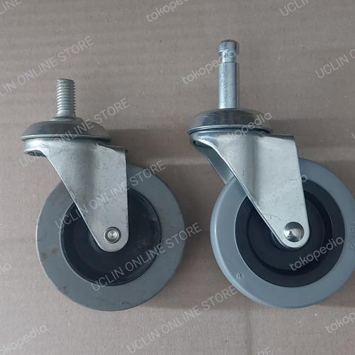 Jual RODA SINGLE / DOUBLE BUCKET RODA DEPAN JANITOR TROLLEY TROLI ...