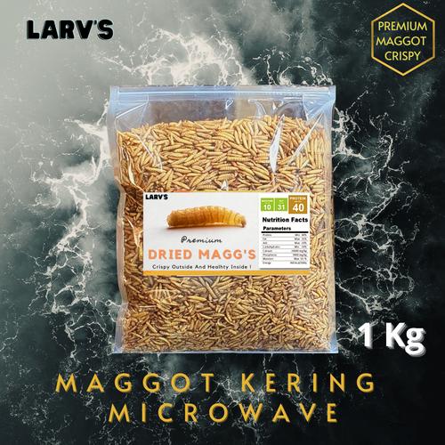 Jual Maggot BSF Kering Crispy Organic Finemaggs kemasan Hemat 1kg - 1/4 ...