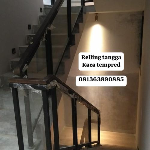 Jual relling tangga kaca tempered 10 mm harga per meter - Kota ...