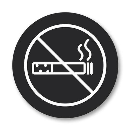 Jual Signage No Smoking Akrilik/Papan No Smoking (Bulat) - Putih ...