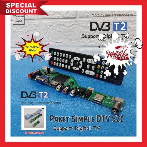 Jual Universal lcd / led board Paket Simple DVB-T2 / modul TV digital ...