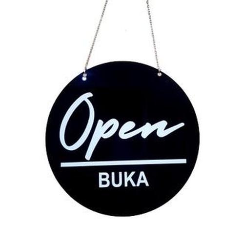 Jual Acrylic Signage Open Closed/Akrilik Open Close (Bulat - new font ...