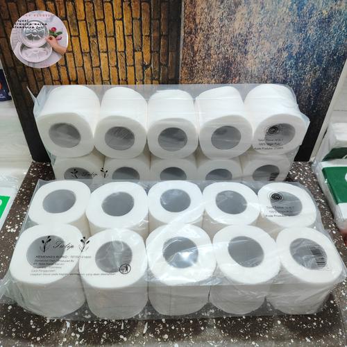 Jual tissue roll polos ( 1pack isi 10 gulung ) putih 100% virgin pulp ...
