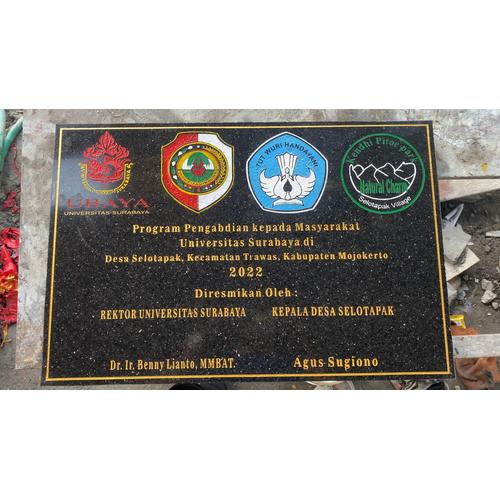 Jual Prasasti Plakat Peresmian Gedung Bahan Marmer Import Tebal Bahan 2 ...