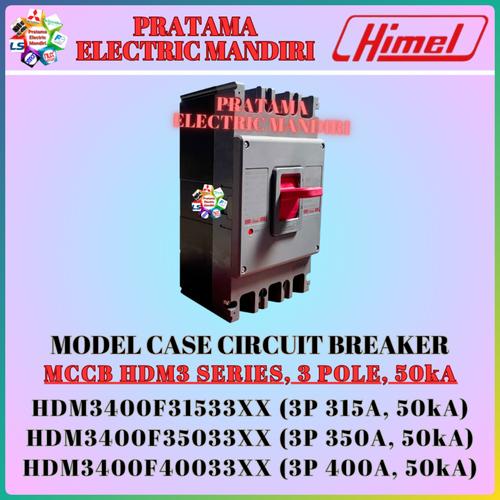 Jual HIMEL MCCB CIRCUIT BREAKER HDM3 3 POLE 3P 315A 350A 400A 50KA ...