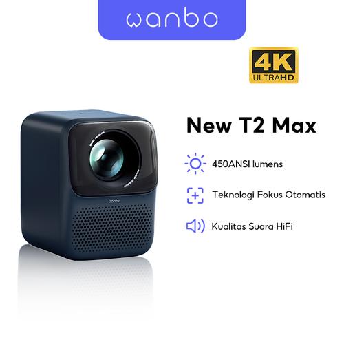 Promo Wanbo New T2 Max Projector 450 ANSI Lumens 1080P Decode 4K ...