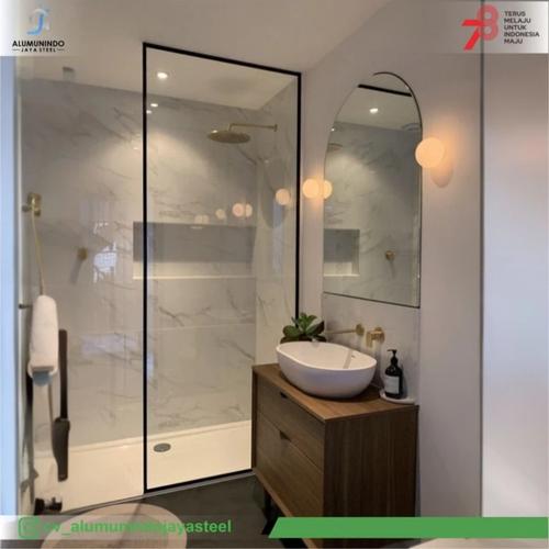 Jual PO Kaca Shower List U Hitam Pintu Kamar Mandi dan Boven P Ahmad ...